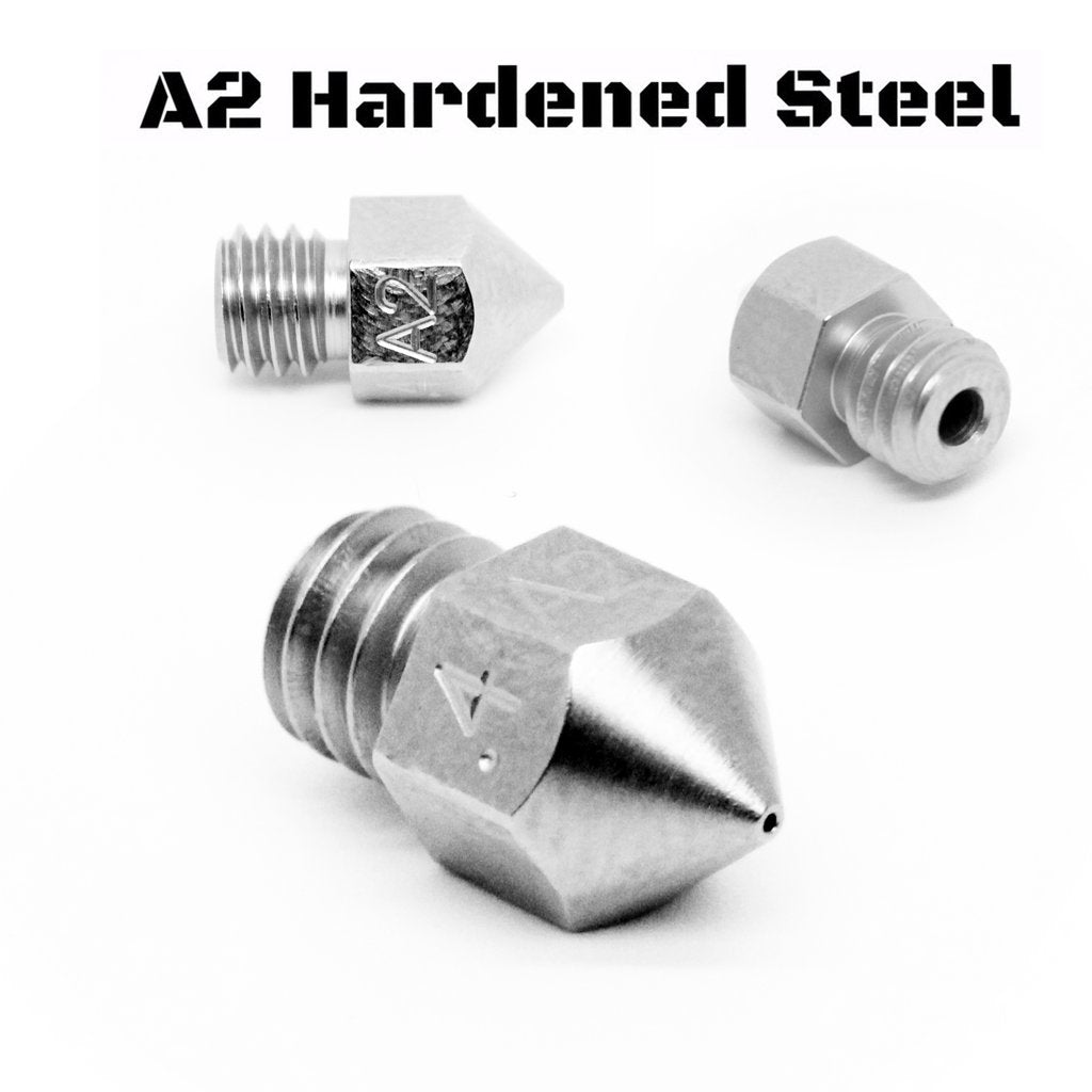 Micro Swiss Plated MK8 A2 Tool Steel Wear Resistant Nozzle (Creality C